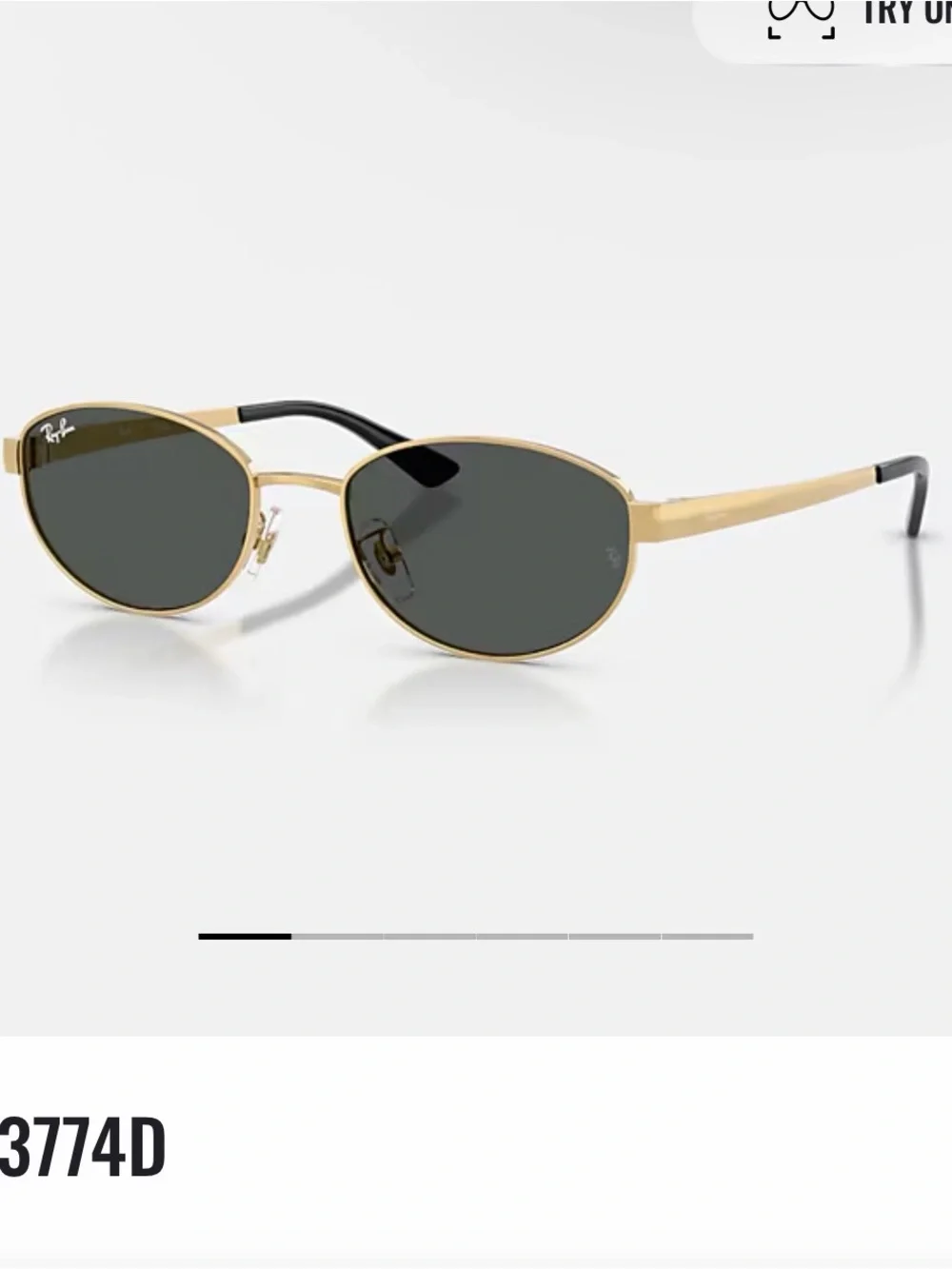 Ray-Ban | Accessories | Rayban Gold Frame Black Lens Oval Sunglasses ...